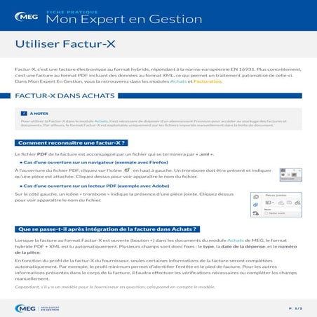 Utiliser factur-x ! | PDF