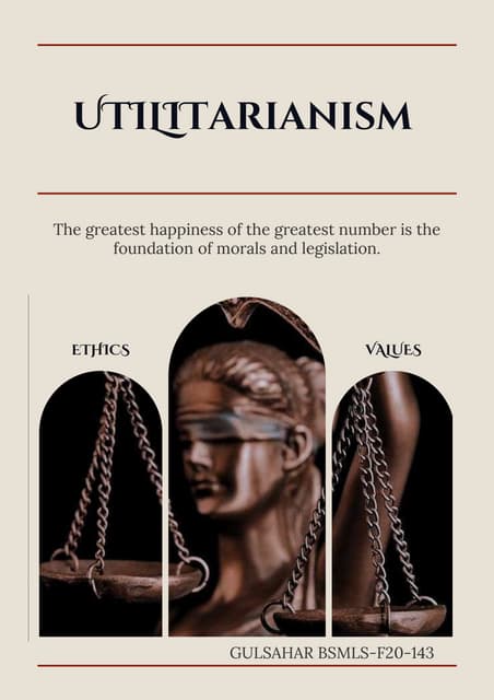 utilitarianism ethics and its definition | PDF | Religion & Spirituality