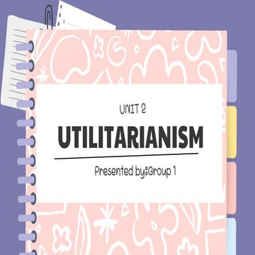 utilitarianism ethics and its definition | PDF