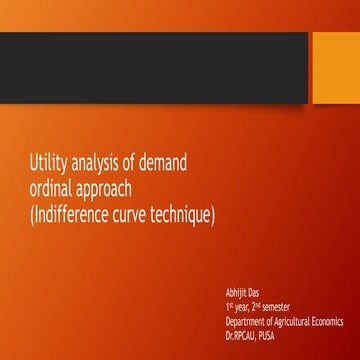 Utility analysis of demand | PPTX