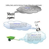 Utility carts and its various types make your job easier