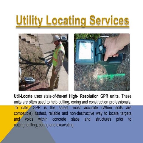 Utility locating services | PPTX