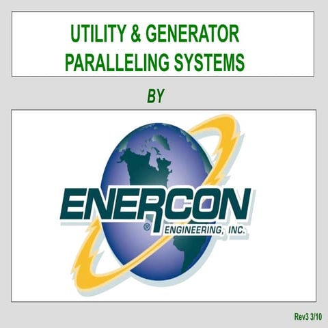 Utility & Generator Paralleling System | PPT