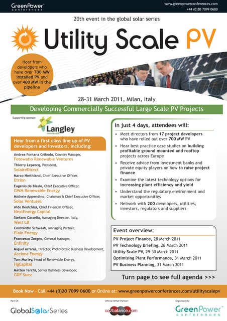 Utility Scale Pv 2011 | PDF