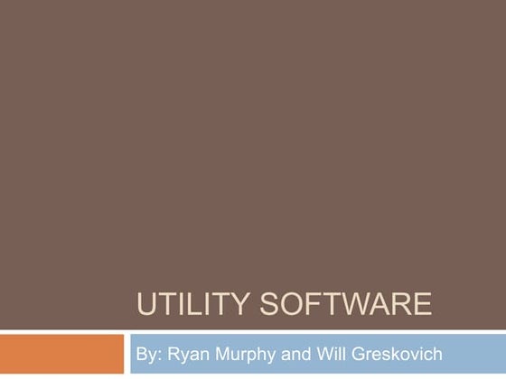 Utility software | PPT