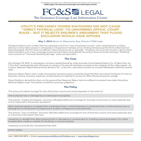 CONSTRUCTION DEFECT UPDATE - Insurance Coverage Litigation Section ...