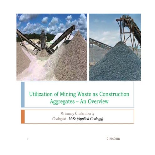 Utilization of mining waste as contruction aggregates -An overview | PDF