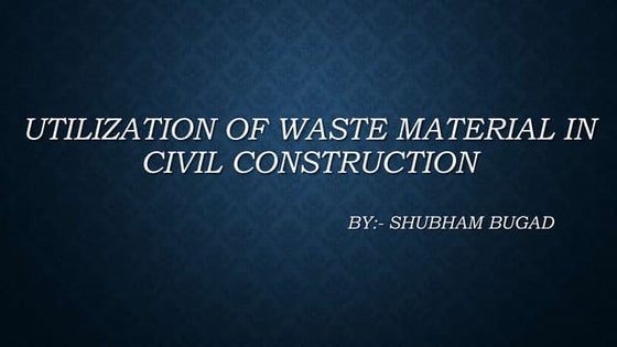 Construction & demolition waste | PDF | Civil Engineering Industry ...