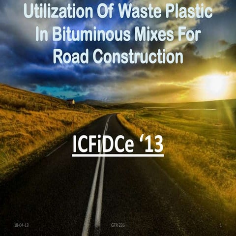 Utilization of Waste Plastic in Bituminous Mixes for Road Construction ...
