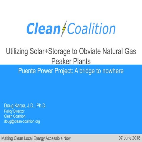 Utilizing solar+storage to obviate natural gas peaker plants | PPT