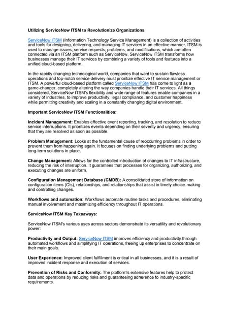 ServiceNow - Introduction.pptx | Cloud Computing | Internet