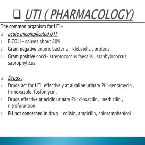 Uti ( pharmacology) | PPTX