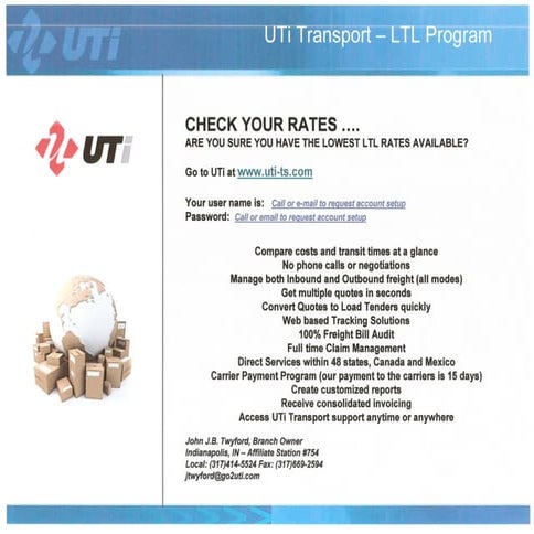 UTi Transport Solutions - LTL program | PPT