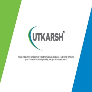 Utkarsh India Pipe and Fitting | PPT