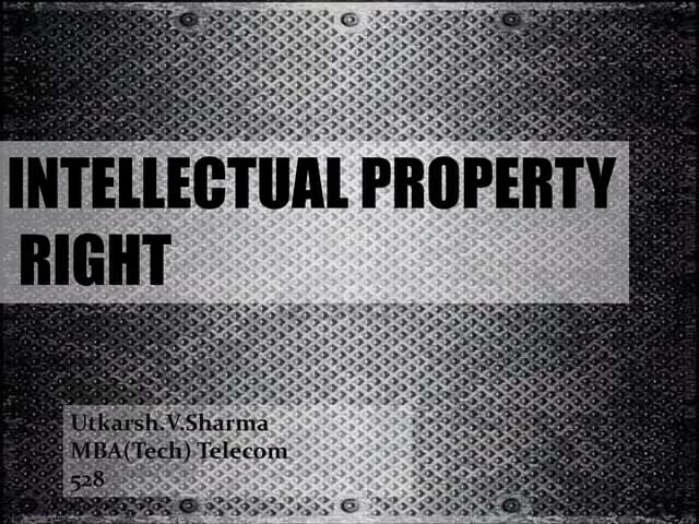 Utkarsh Ipr Assignment Ppt 9536