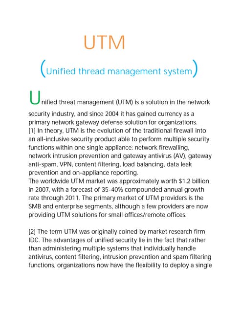 Unified threat management | PDF