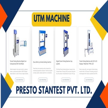 UTM Machines in Action: Principles, Parts & Industrial Use | PDF