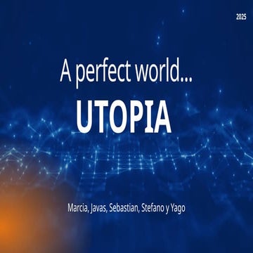 Utopia, presentacion para responder preguntas sobre el libro de Lois Lowry The giver | PPT