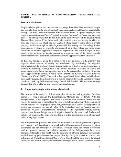 Utopia and dystopia | PDF
