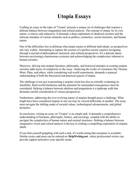 Essay On Utopia.pdf