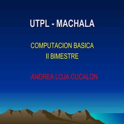 Utpl Computacion Powerpoint | PPT