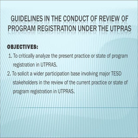 Utpras review guidelines presentation | PPT