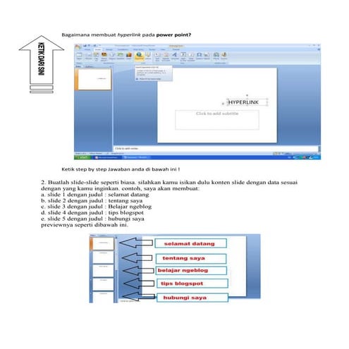 Cara buat hyperlink di powerpoint | DOCX