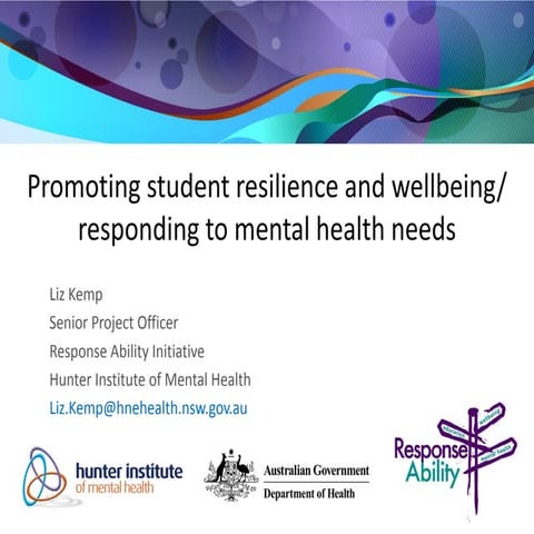 Response Ability: Promoting student resilience and wellbeing/responding ...