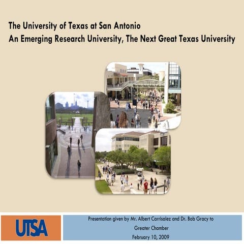 Utsa Tier1 Presentation 021009 | PPT