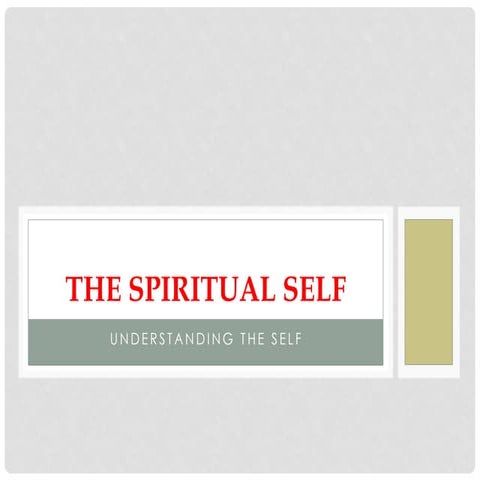 The Spiritual Self | PPT