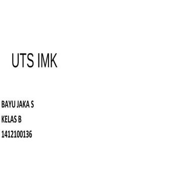 Uts imk | PPT