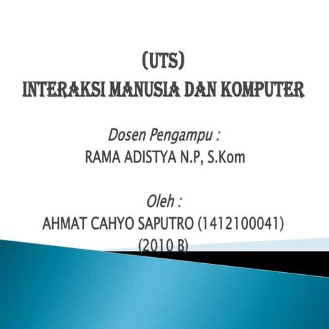 Tugas UTS IMK | PPT