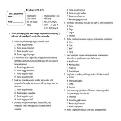 UTS IPS KELAS VIII A-B.doc