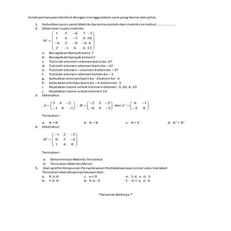 Modul 3 matriks | DOCX