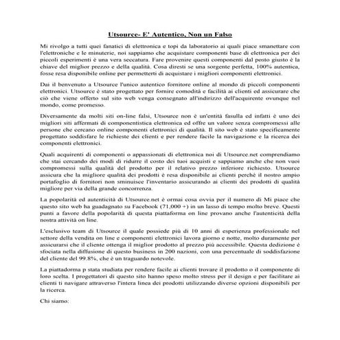 it.utsource.net e' autentico, non un falso | DOCX