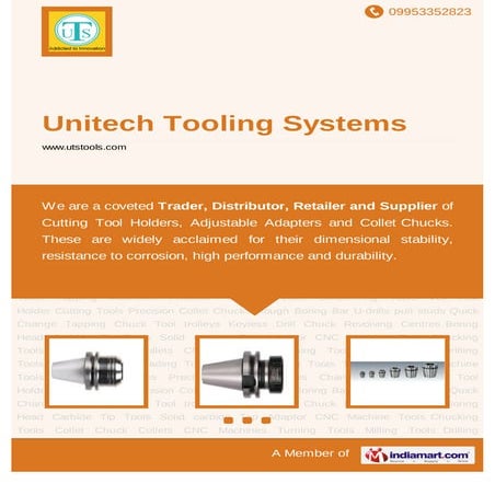 Unitech Tooling Systems, New Delhi, Cutting Tools & Adjustable Holders ...