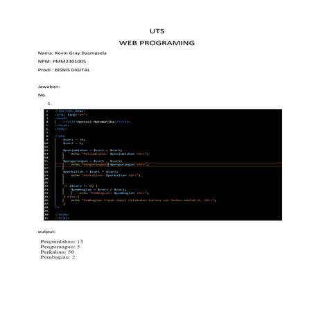 Web programing Prodi Bisnis Digital .pdf | Web Design and HTML | Internet