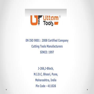 Uttam Tools, Pune, Industrial Equipments | PPTX