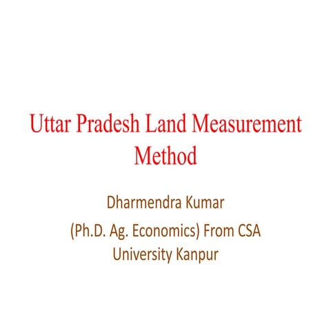 Uttar Pradesh Land Measurement Method.pptx
