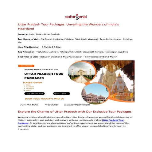 Uttar Pradesh Tour Unveiling the Wonders of India.pdf