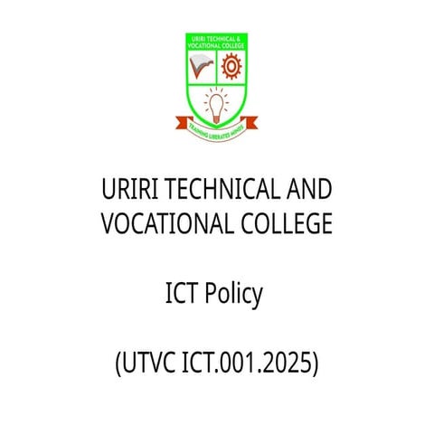 UTVC_ICT_Policy_Presentation. for trains | PPTX