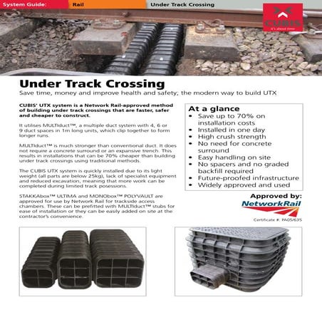 UTX Chambers - CUBIS UTX MULTIduct | PDF