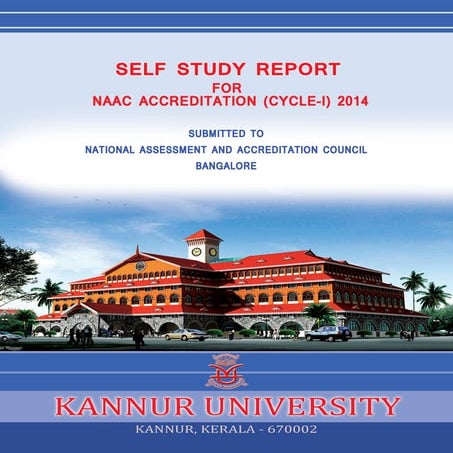 Kannur University Self Study Report for NAAC Accreditation (Cycle I ...