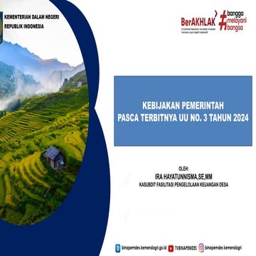 UU 3 tahun 2024 tentang perubahan uu 6 tahun 2014pptx | PPTX