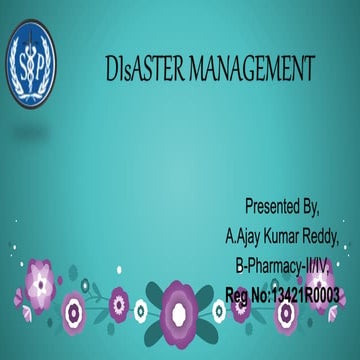 Disaster management | PPT