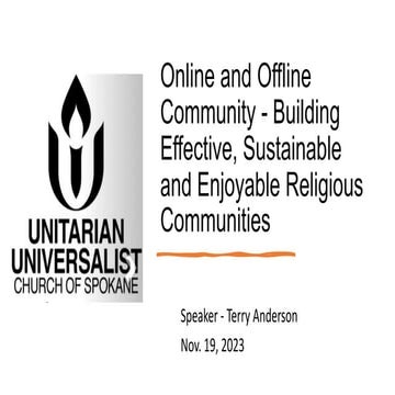 Online And Offline Community Building Effective Sustainable And Enjoyable Religious