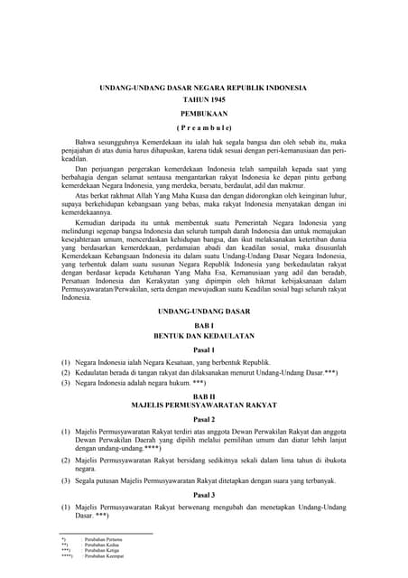 UUD 1945 | PDF