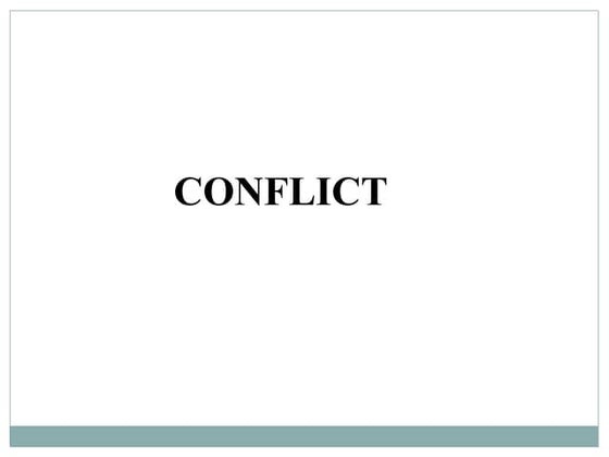 conflict and types of conflict | PPT