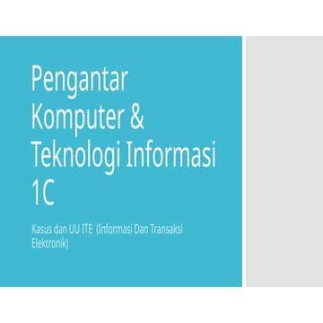 UU_ITE_DAN_KASUS PELANGGARAN UU ITE CYBER | PPT