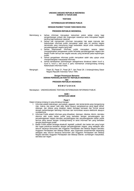 Keterbukaan Informasi Publik | PPT